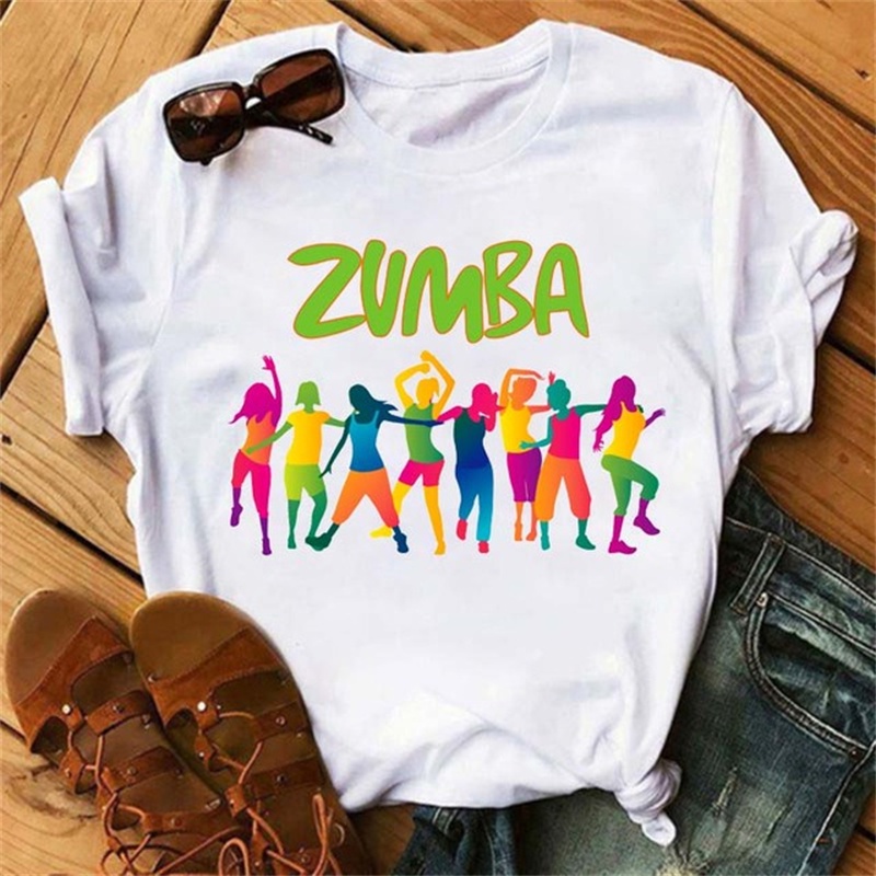 Fashion Zumba Dance Print Female T Shirt Women Clothes Funny Graphic ...