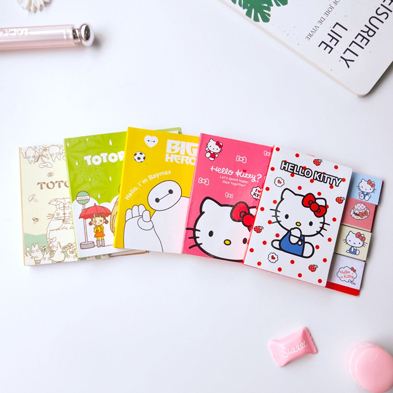 100 sheets kitty cat/Totoro/Doraemon sticky note Cute cartoon animal ...