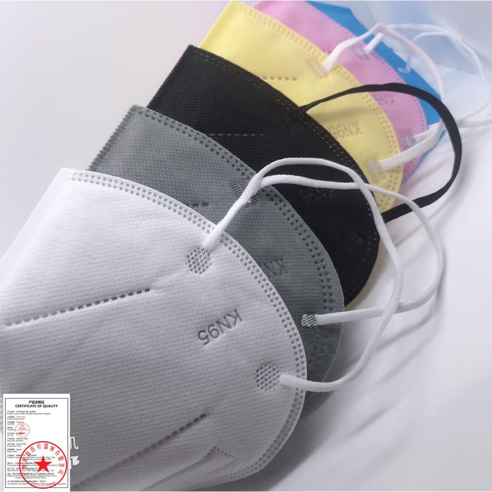 (COD) 10 PIECS KN95 5ply COLORED KN95 FACE MASK BLACK WHITE BLUE MAROON ...