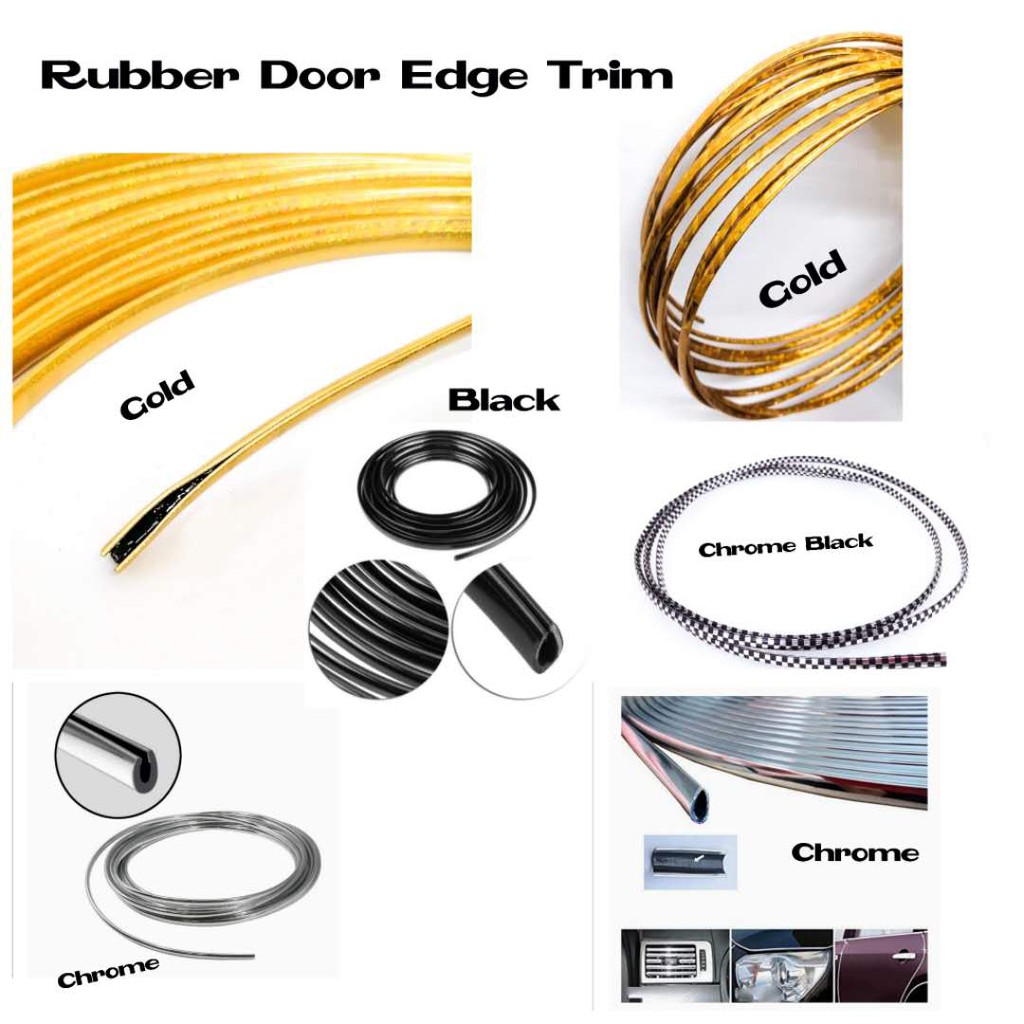 OSCPA 1 METER CAR DOOR EDGE TRIM CHROME (GOOD QUALITY) | Shopee Philippines