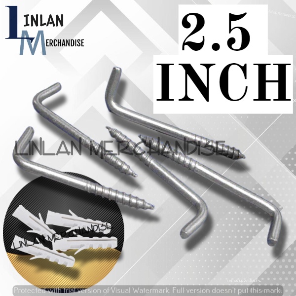 1 PACK Square Cup Hooks w/ Tox Included (4 sizes to choose) (4032 ...