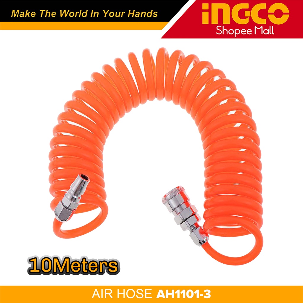 Ingco Polyurethane PU Air Compressor Hose Tube Air Tool 5m AH1051-3 10m ...