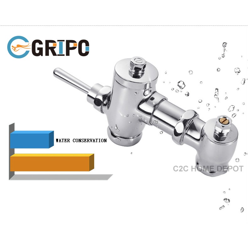 GRIPO High end pure solid brass with chrome plated hand press type ...