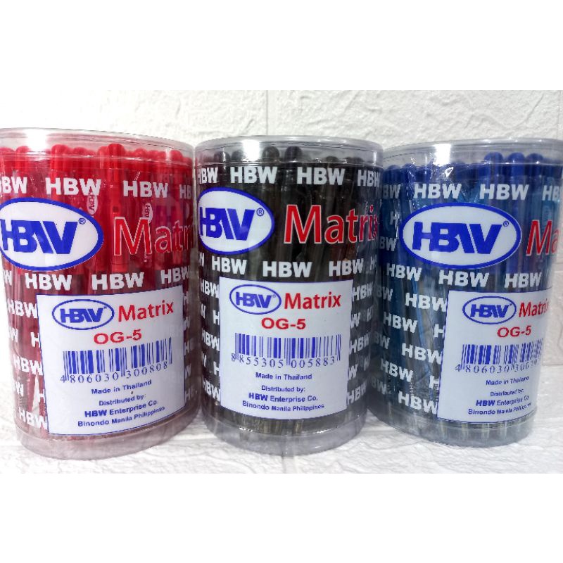 50 Pieces HBW Matrix Retractable Ballpoint Pen 0.5mm | Shopee Philippines