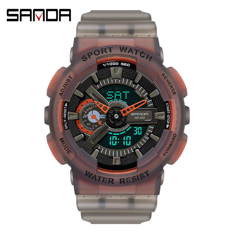 SANDA Waterproof Men Watch Fashion Men Watch Digital Luxury Casual Men Watch 3029 | Shopee ...