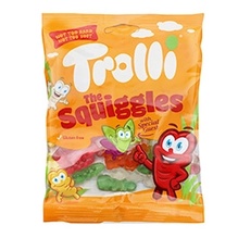 Trolli Jelly Sweet Gummy Dino Rex / Sour glow worms, Neon Squiggles ...