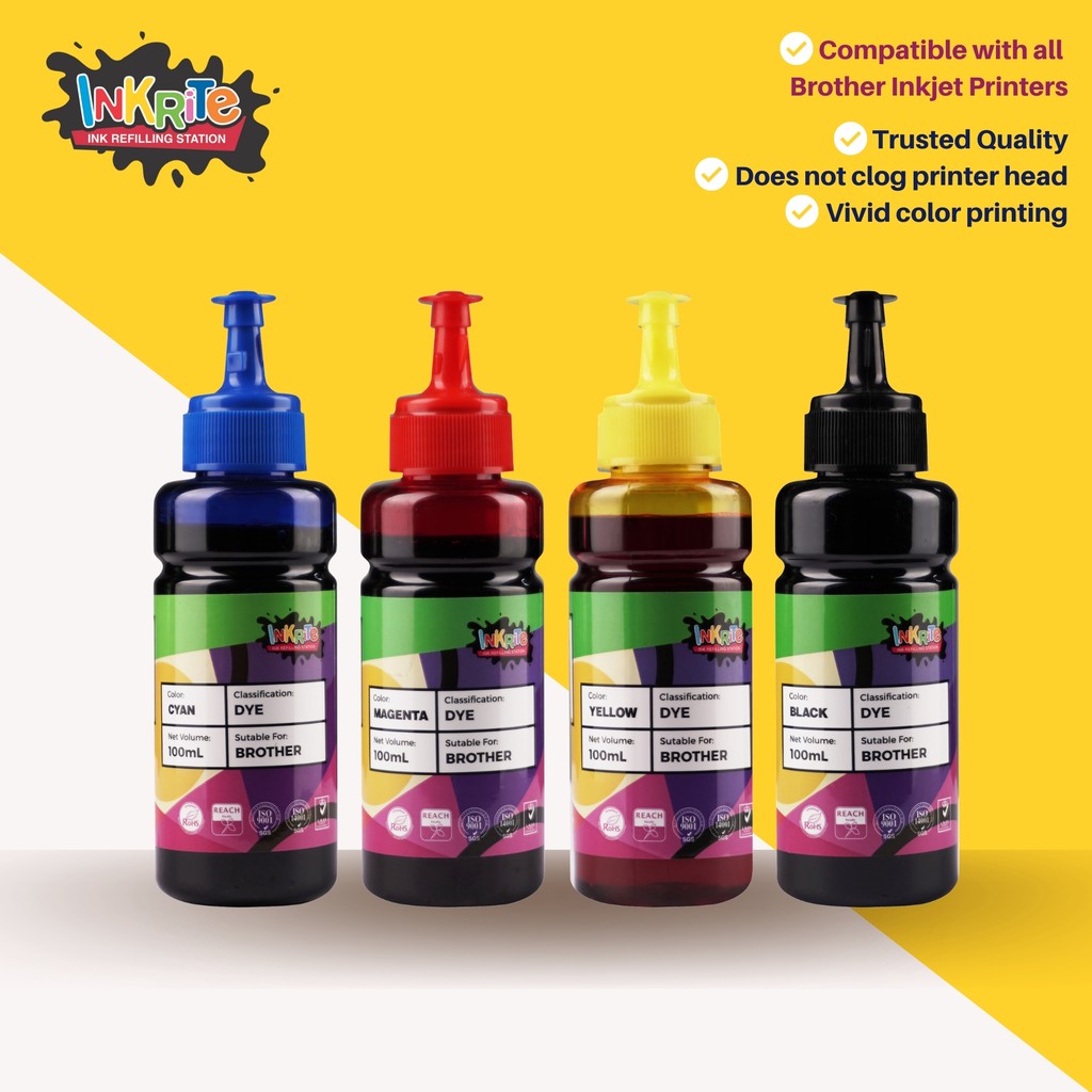 Inkrite Ink for Brother Inkjet Printers, 100 ml | Shopee Philippines