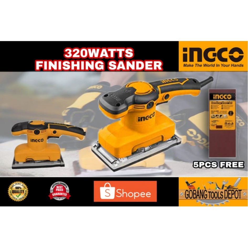 INGCO Finishing sander 320W (FS3208) | Shopee Philippines