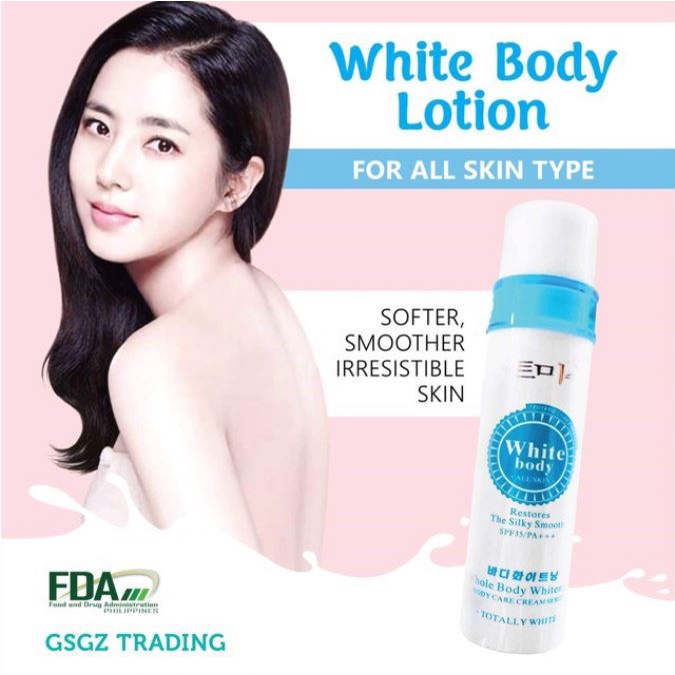 White Body Korean Lotion Sunscreen Permanent Fast Whitening Skin Body ...
