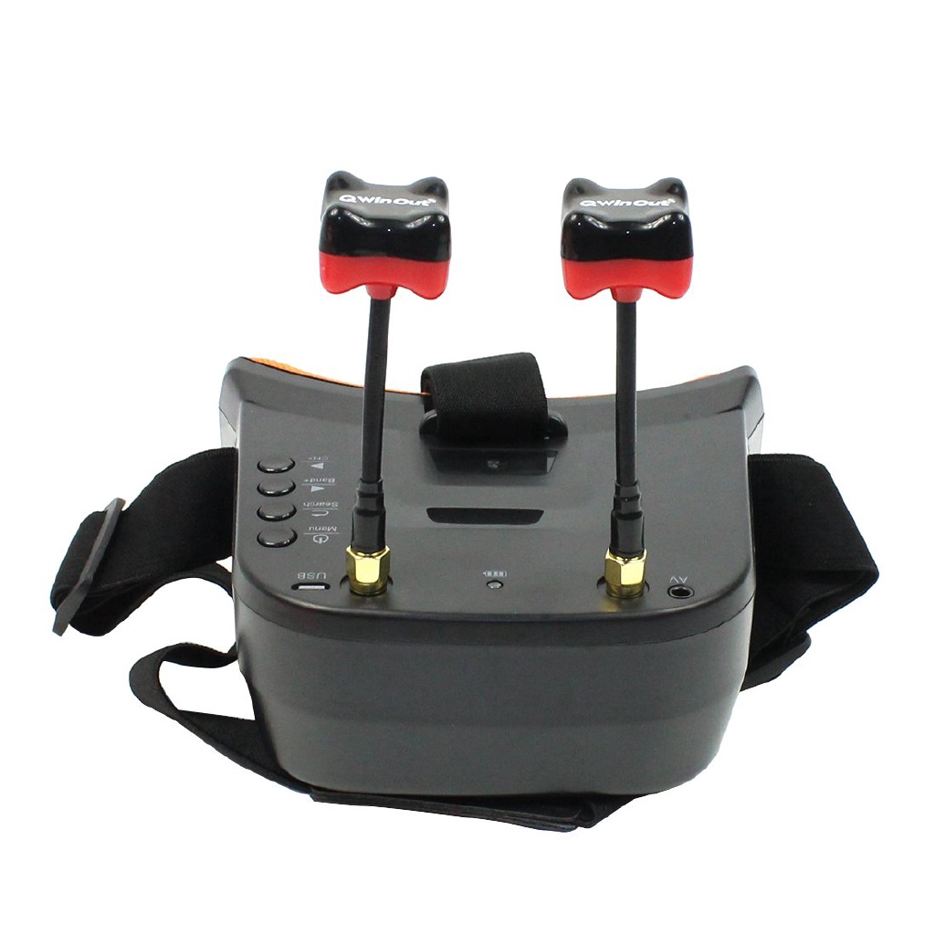 QWinOut 5.8G 40CH Mini FPV Goggles 3 inch Double Antenna Reception with ...
