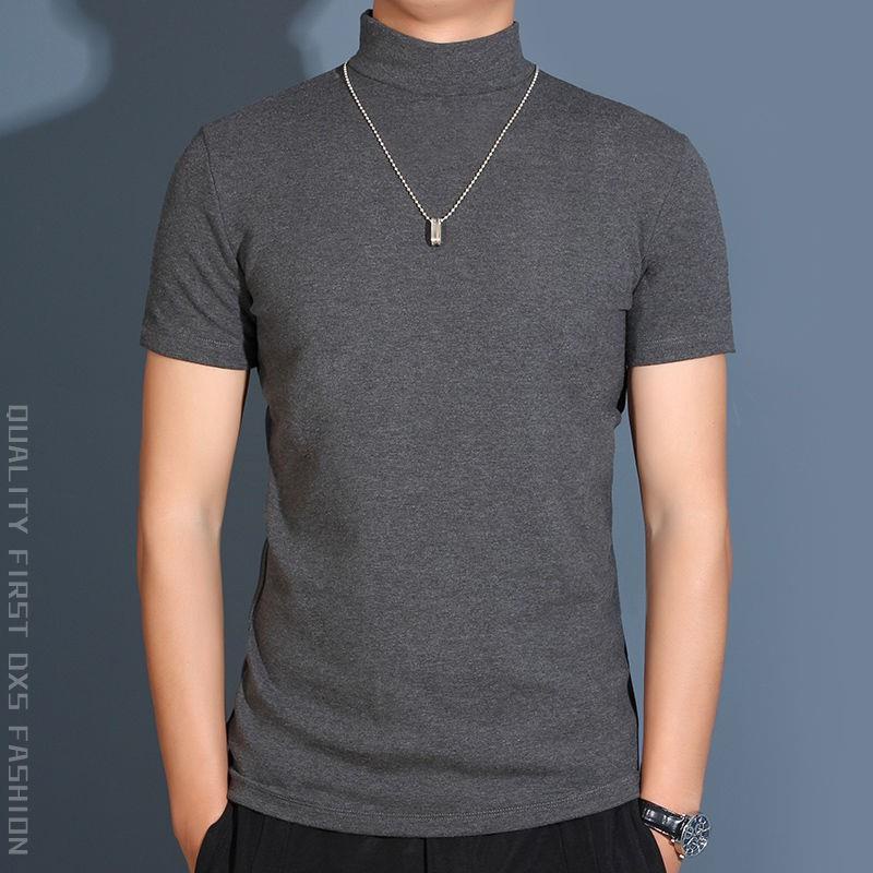New winter modal half a turtleneck collar in men's short sleeve T-shirt ...