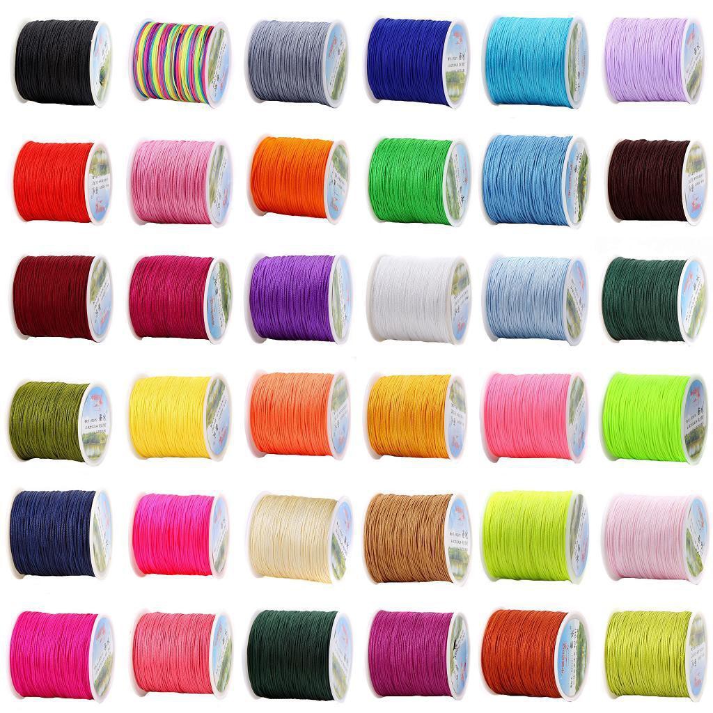 Nylon Chinese Knot Cord Rattail Macrame Thread Shamballa | Shopee ...