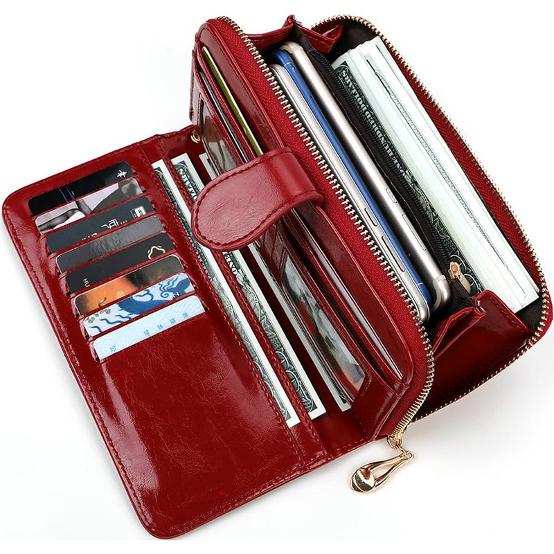 Pu Leather Women Wallets Women Purses Fashion Long Zipper Women's ...