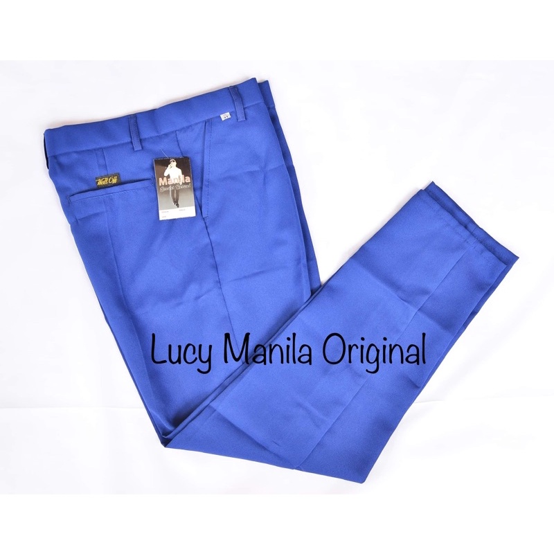 Slacks Royal Blue for Men Semi Skinny Pants | Shopee Philippines