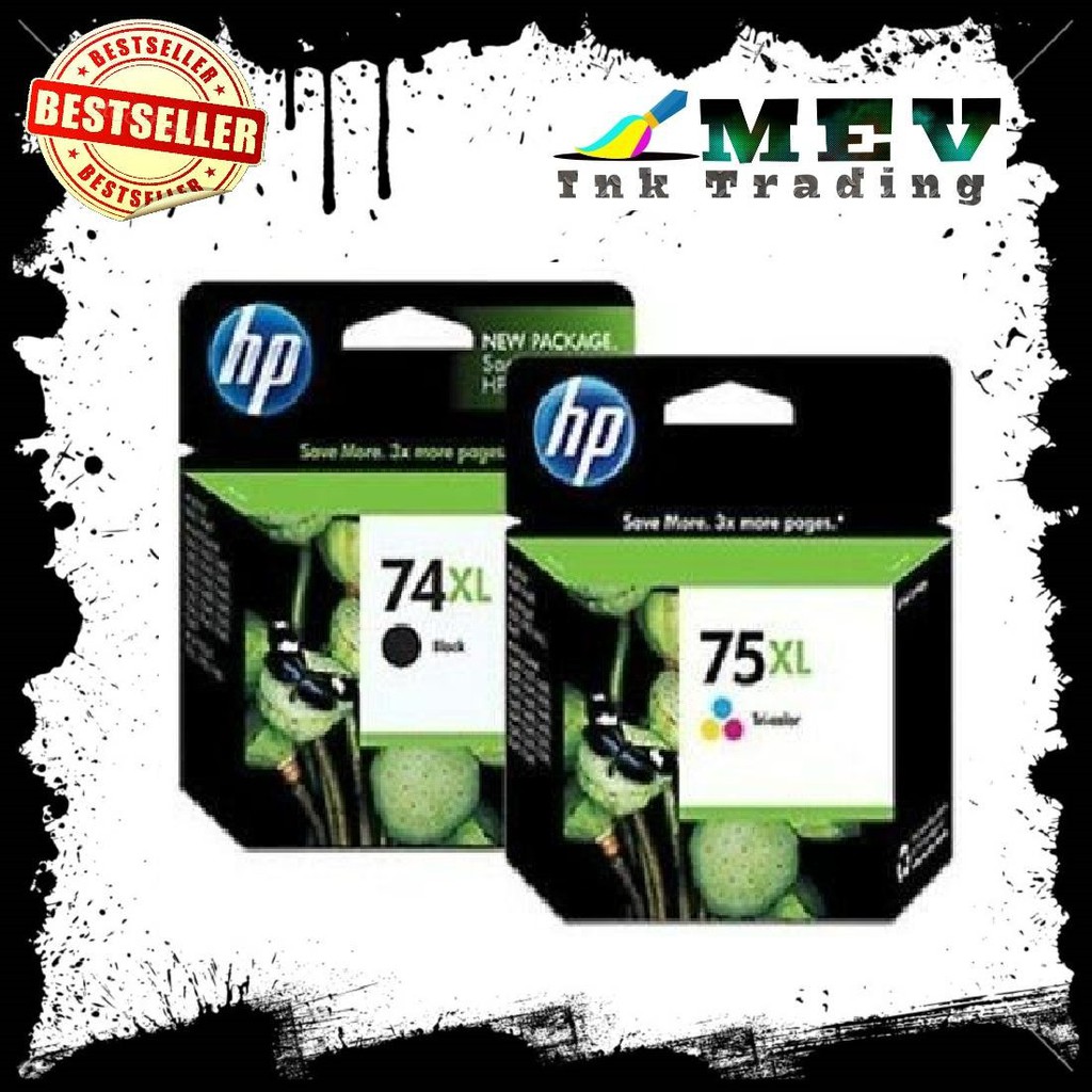 HP 74 Black and HP 75 Tri-Color Ink Cartridge Bundle | Shopee Philippines