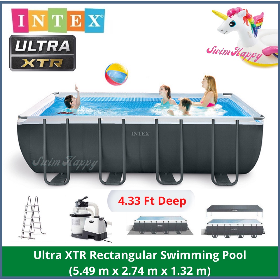 INTEX 26356 Ultra XTR 5.49m x 2.74m x 1.32m (4.33ft) Above Ground ...