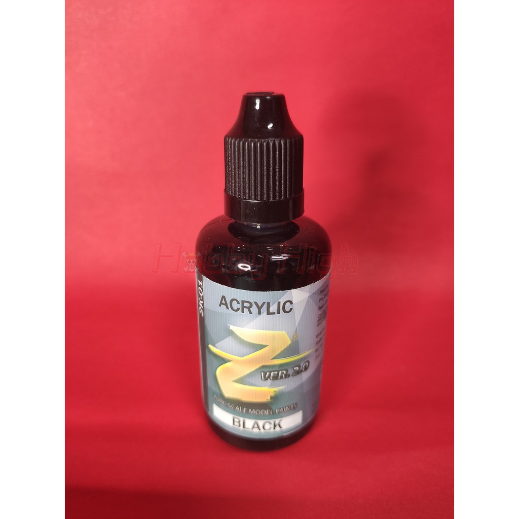 Zurc Plastic Model Paint 2K Series 2K-01 Black 50 mL | Shopee Philippines