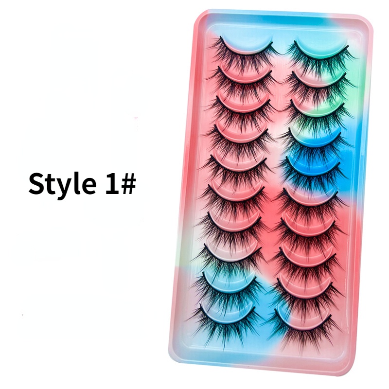 Zimeng 10 Pairs 3D Faux Mink Lashes Natural Lashes Natural Short Full ...