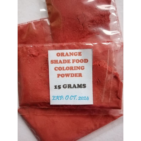 ORANGE_SHADE FOOD COLORING POWDER (15 grams) | Shopee Philippines
