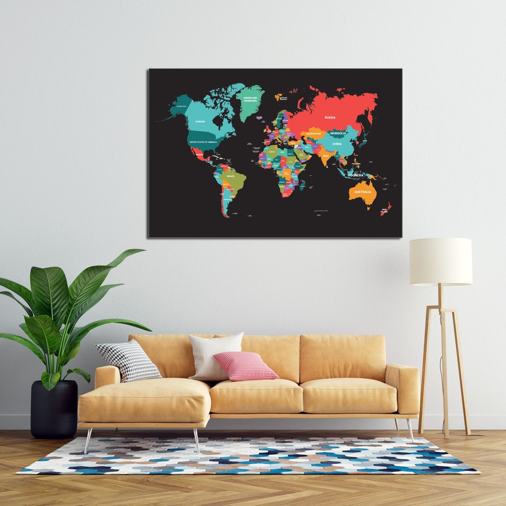 HIASAN DINDING A3 Map Wall Decoration 45x30cm | Shopee Philippines