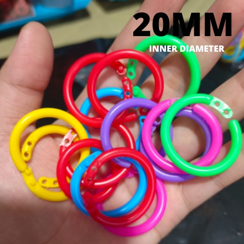 20mm Plastic Loose Leaf Rings Single Color 30pcs | Shopee Philippines