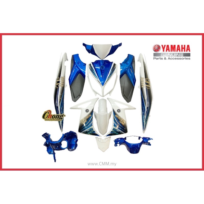 Nouvo LC135 Body Cover Set & Sticker (Blue/White) HLY | Shopee Philippines