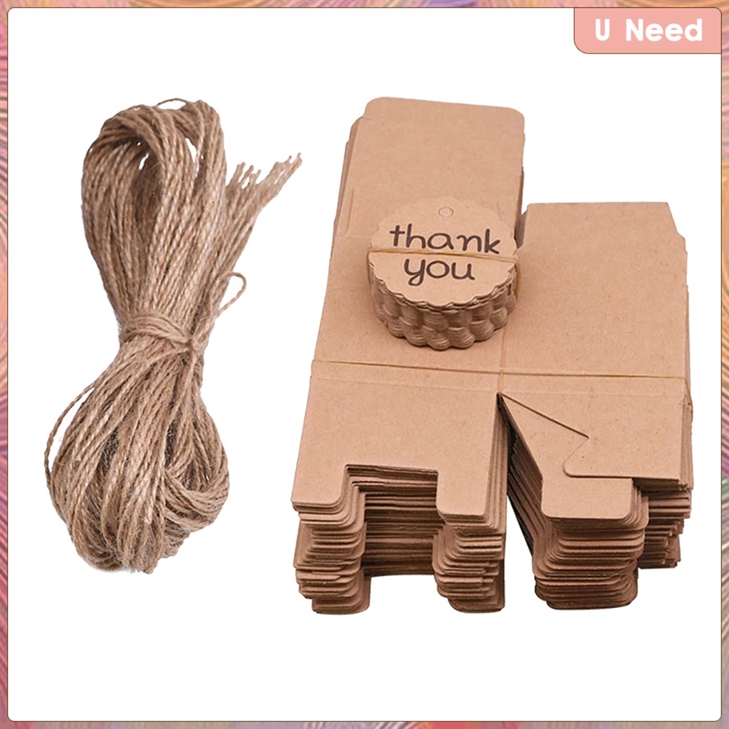 50PCS Small Bakery Boxes Easy to Paper Treat Boxes Cookies Pastry Boxes ...