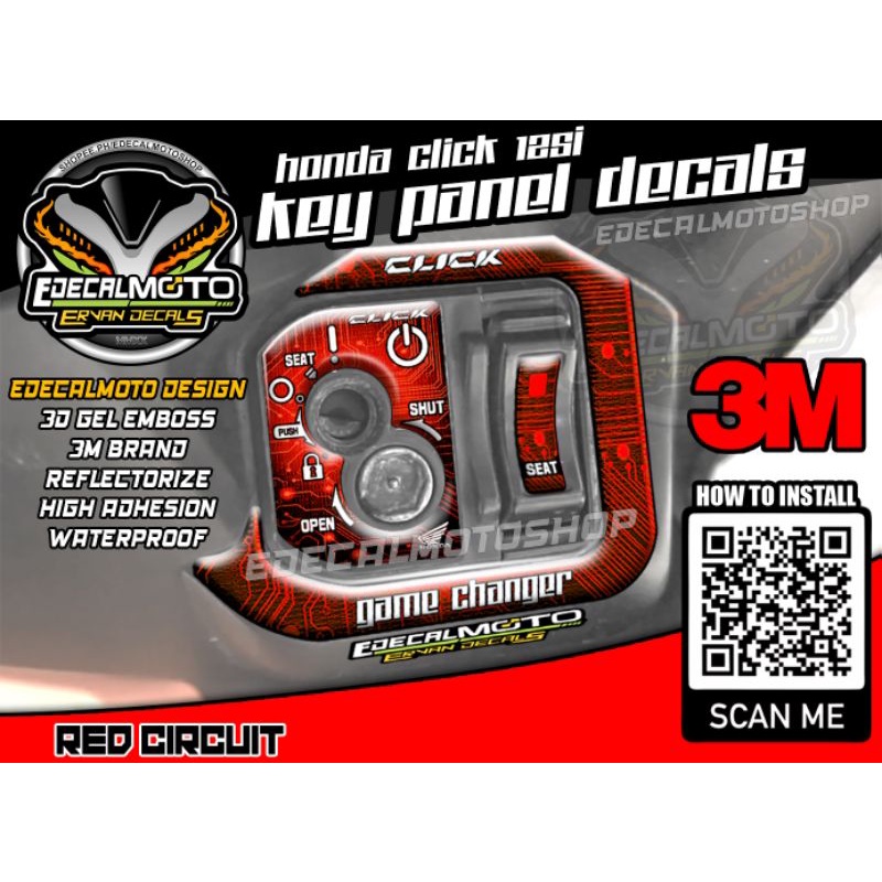 HONDA CLICK 125i VERSION 2 & 3 IGNITION KEY COVER PROTECTOR VINYL ...