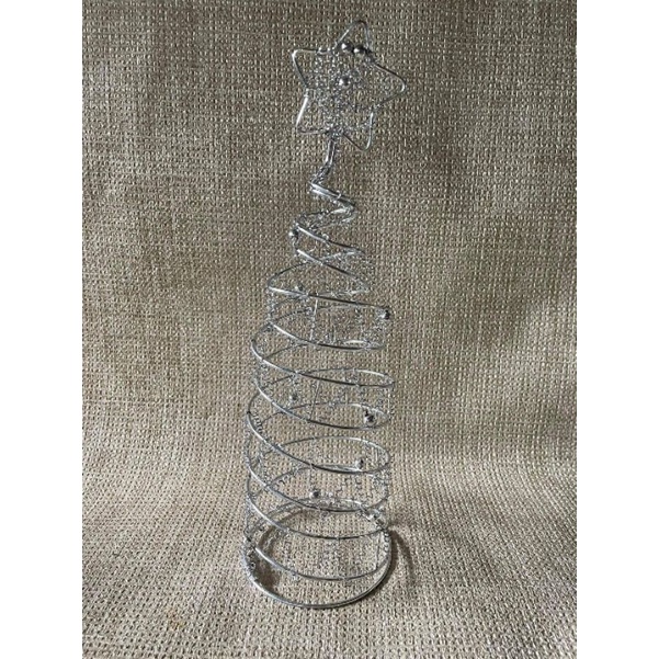 Silver Christmas Spiral Tree Topper | Shopee Philippines