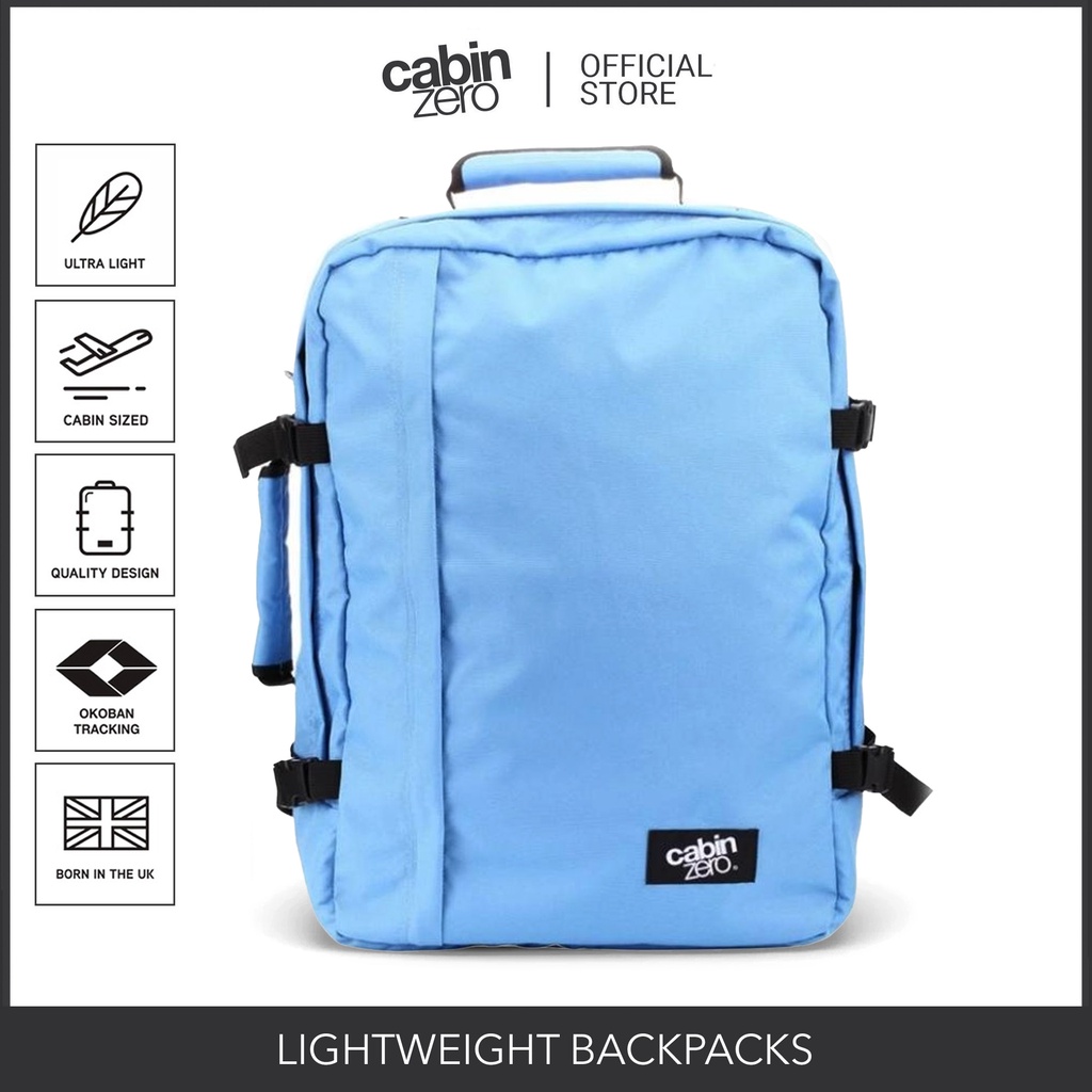 CabinZero Classic 44L Backpack Hand Carry Luggage Travel Bag | Shopee ...