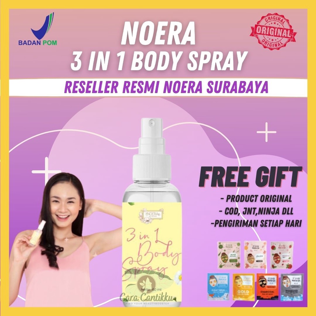 Noera 3 In 1 Body Spray | Natural Deo Body Odor Removal Spray BPOM ...