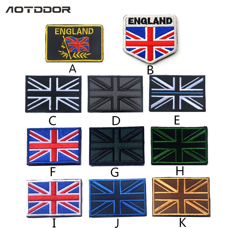UK United Kingdom Flag Tactical Military Morale Velcro Patches Badges ...