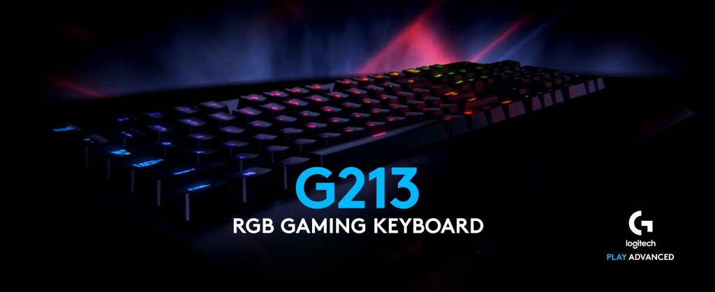 Logitech Gaming Keyboard G213 Prodigy Wired, Lightsync RGB Backlit ...