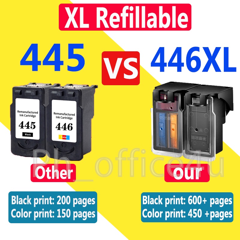 Canon PG 445 446 ink PG445XL CL446XL refillable ink cartridge for ...