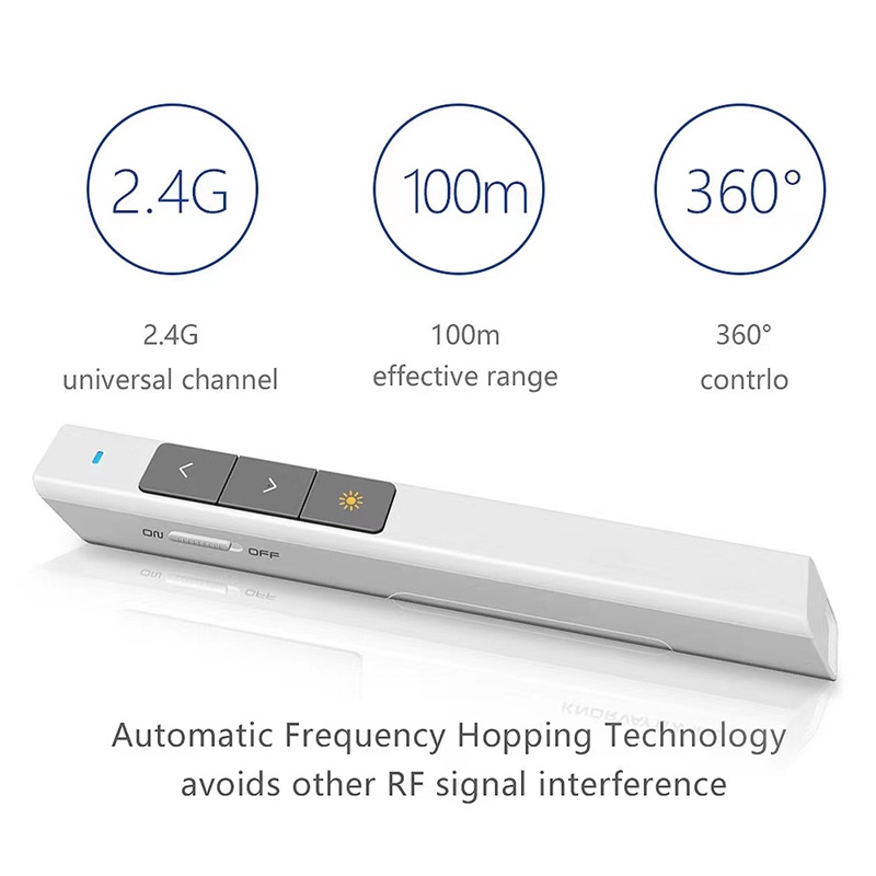 2.4GHz Wireless Presenter PPT Pointer Red Laser Powerpoint Presentation ...