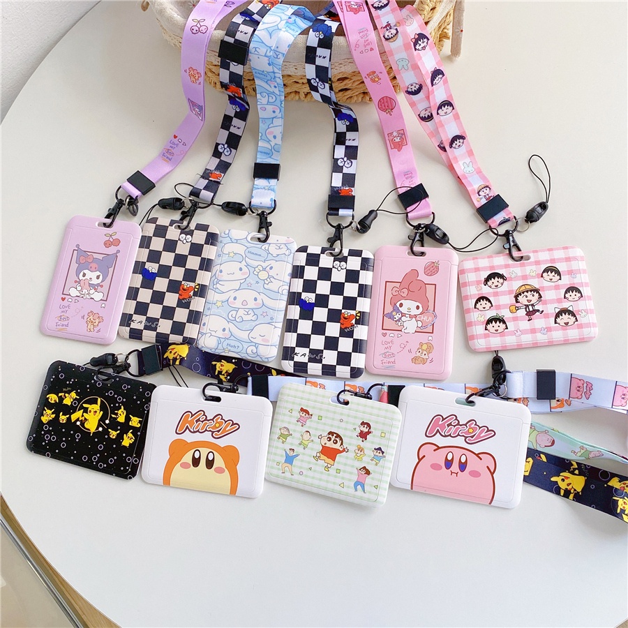 Cute Crayon Shin-Chan Kirby Card Holder ID Work Permit Transparent ...