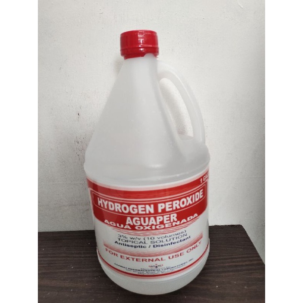 HYDROGEN PEROXIDE (AGUAPER) 1 gallon.(COD Payment) | Shopee Philippines