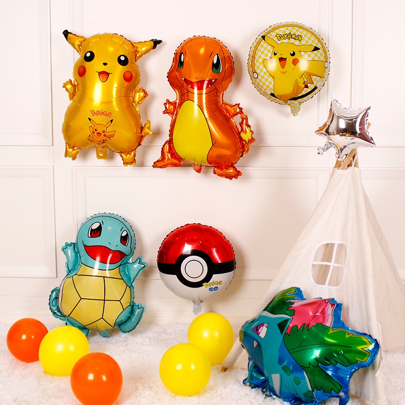 Anime Pikachu Foil Balloons Cartoon Pokemon Balloons Birthday Party ...