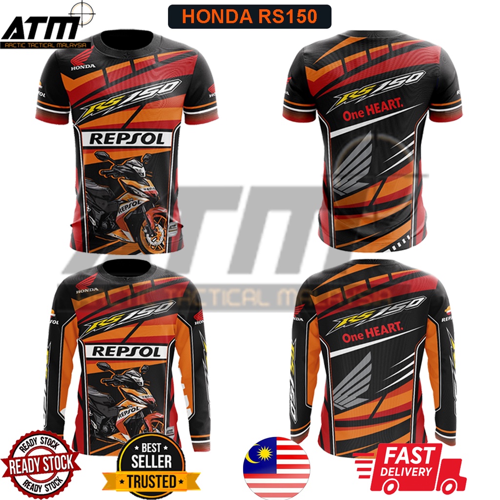 hebat Uinsex long sleeve sublimation automotive design t shirt baju ...