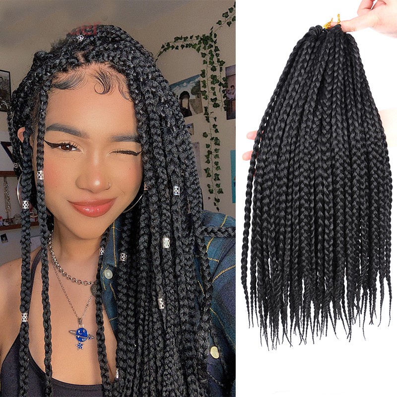 Melody 22 Strands 3X-Pre-Twist Crochet Braids Box Braids Natural Hair ...