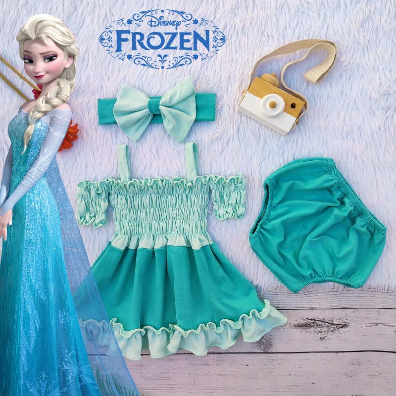frozen elsa and anna disney ootd for infant | Shopee Philippines