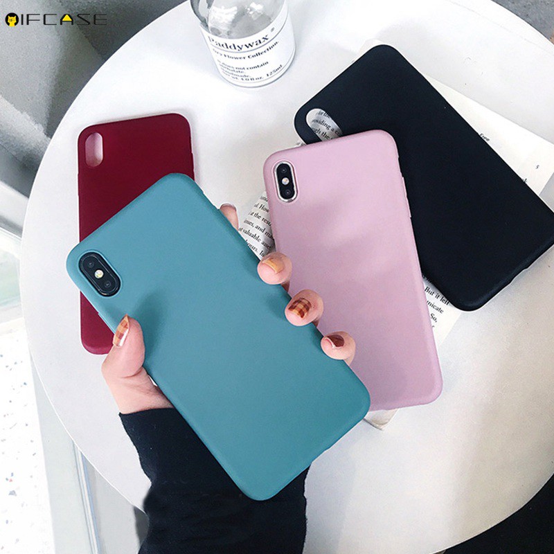 OPPO R17 Pro R15X R15 K1 Phone Case Candy Color Plain Matte Fresh ...