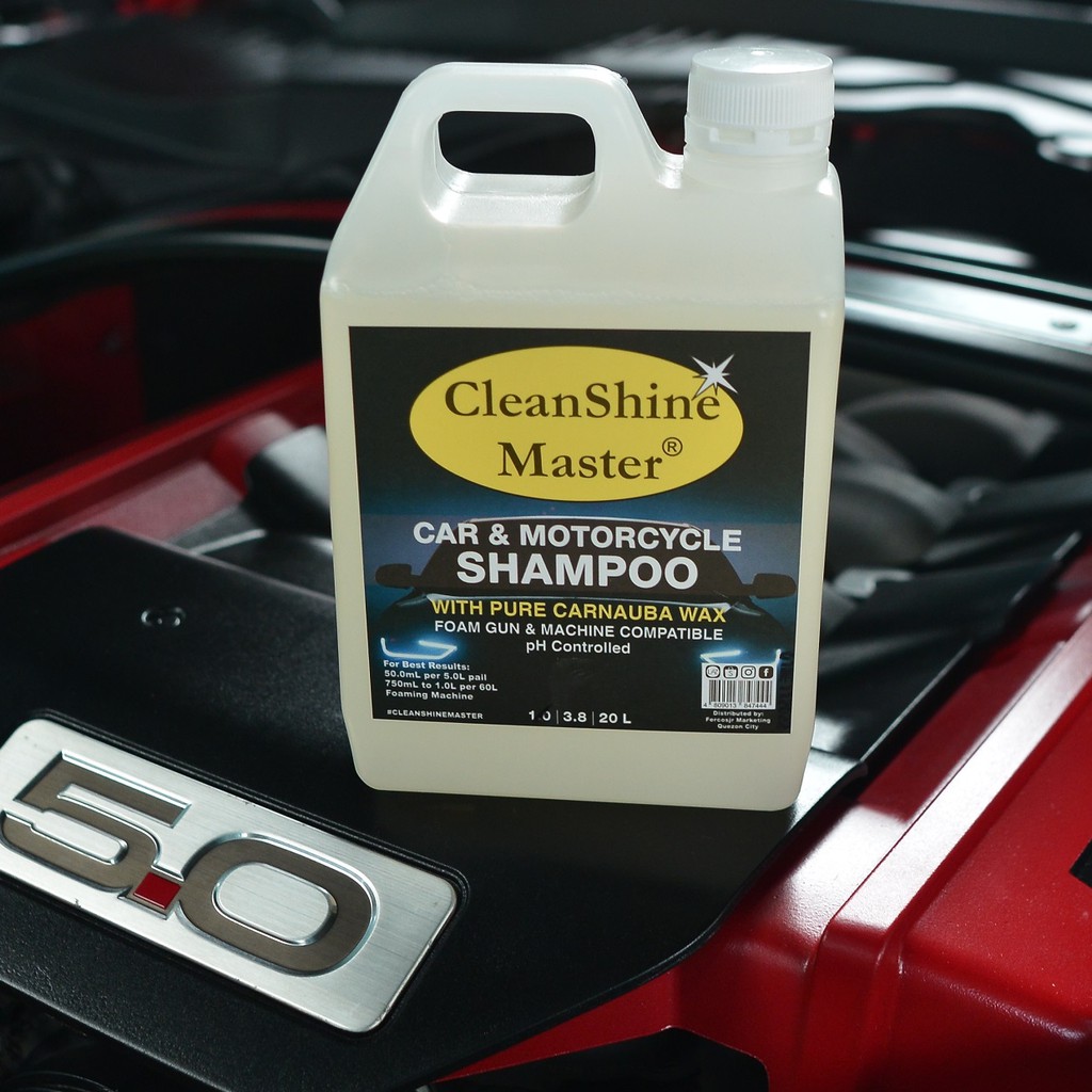 Car Shampoo with Pure CARNAUBA Wax 1 Liter by CleanShine Master ...