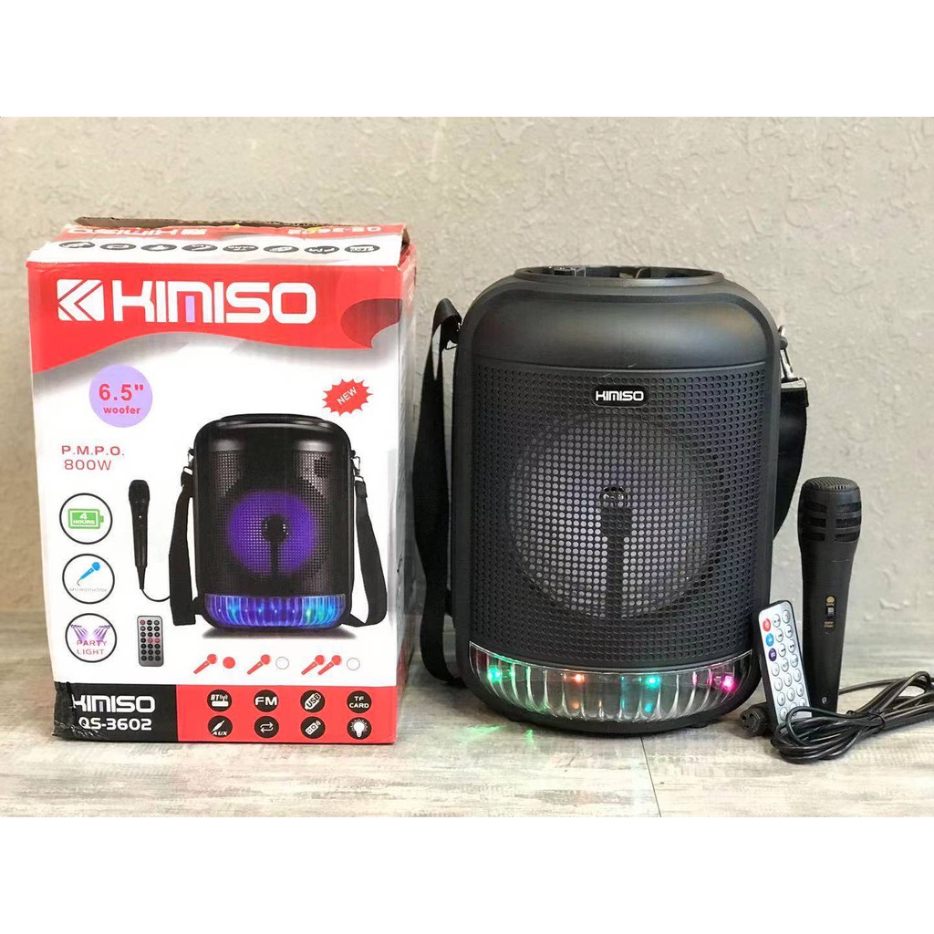 NEW KIMISO QS-3602 Karaoke bluetooth speaker with remote and microphone ...