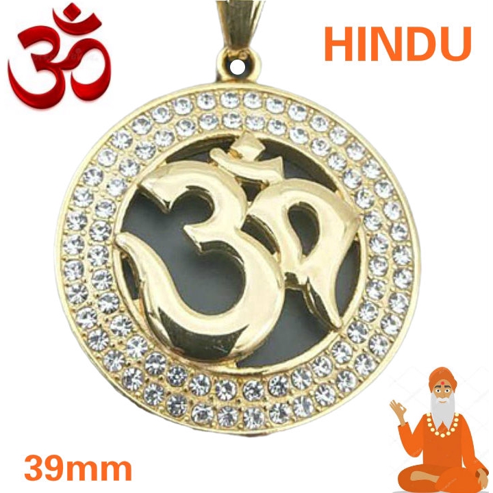 Hindu OM Titanium Lucky Charms Amulet Pendant Necklace | Shopee Philippines
