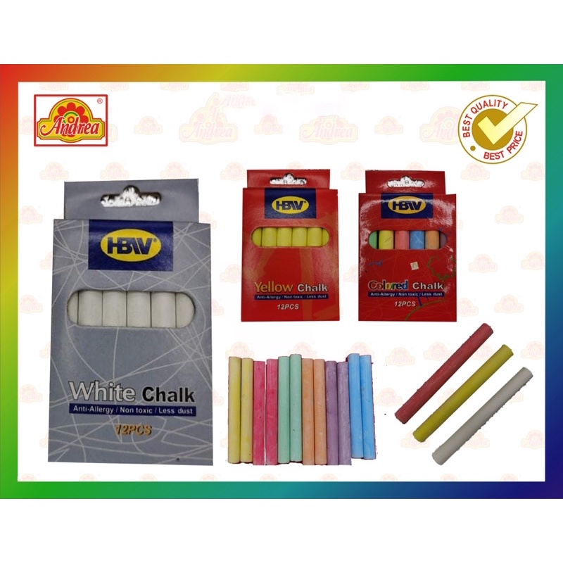 HBW Chalk (12pcs / box) | Andrea | Shopee Philippines