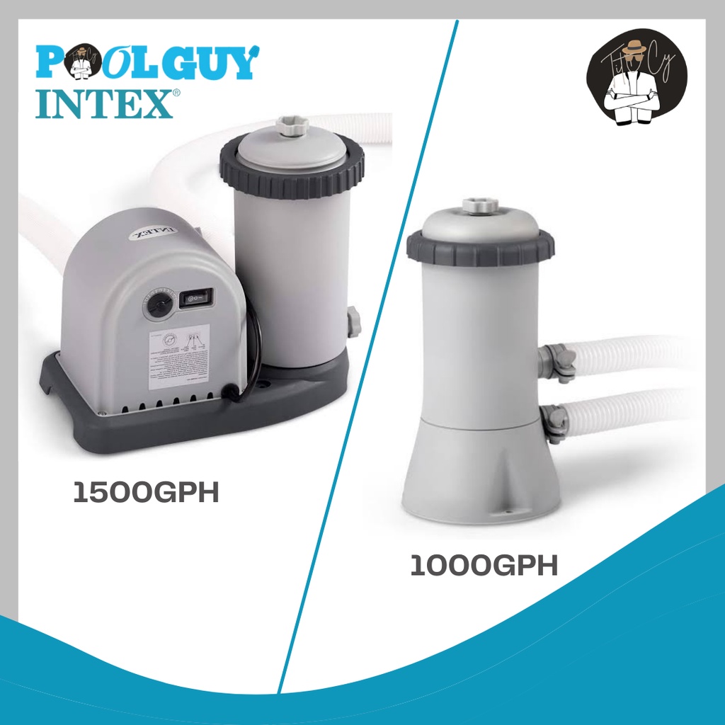 Intex Krystal Clear Water Pump Filter 1500 GPH and 1000 GPH 4.5 and 3m ...