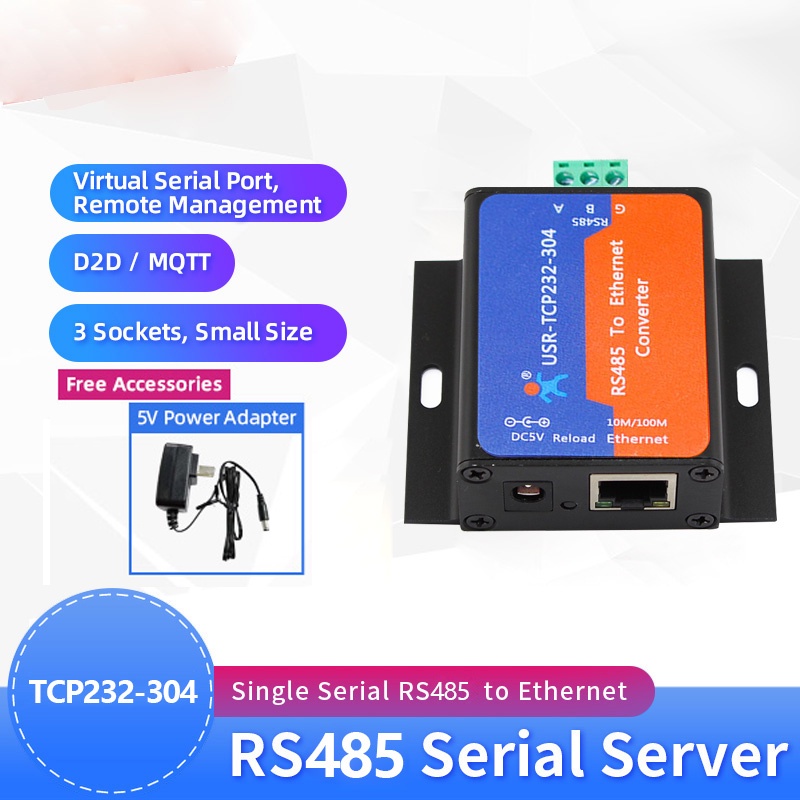 Usr Tcp232 304 Serial Rs485 To Tcpip Ethernet Server Converter Module With Built In Webpage 