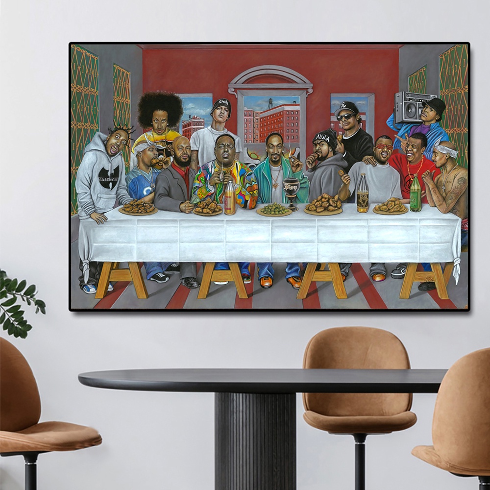 2PAC West Coast Hip Hop Rapper Star Legend The Last Supper Art Poster ...