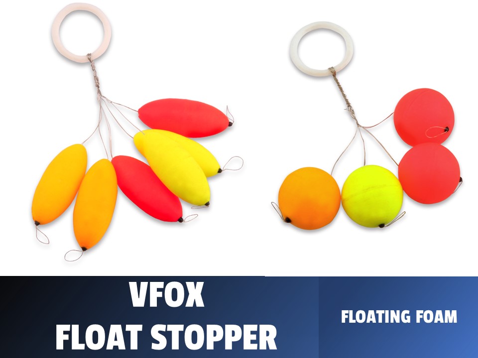 VFOX FLOAT STOPPER, Round and Olive Shape, Bobber Stopper Float Stops ...